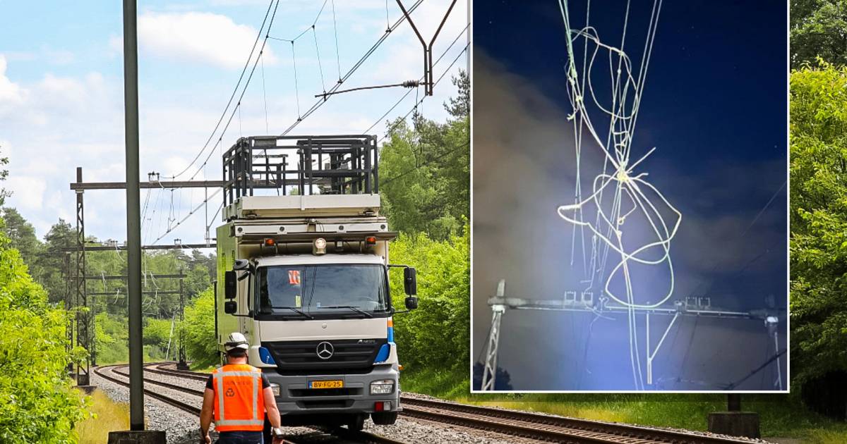 Ravage boven spoor: 200 meter elektriciteitsleiding kapot en ProRail ...