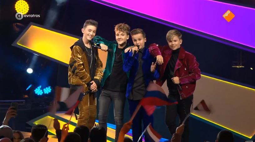 Boyband Fource eindigt in de top bij Junior Songfestival, Max is ...