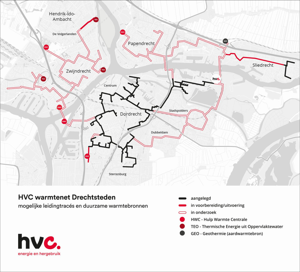 Huizen in de Drechtsteden worden straks verwarmd met water uit de ...