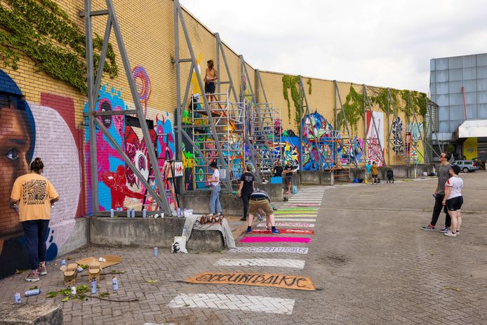 Lelijke en saaie muur op EKP-terrein is nu een stuk levendiger door ...