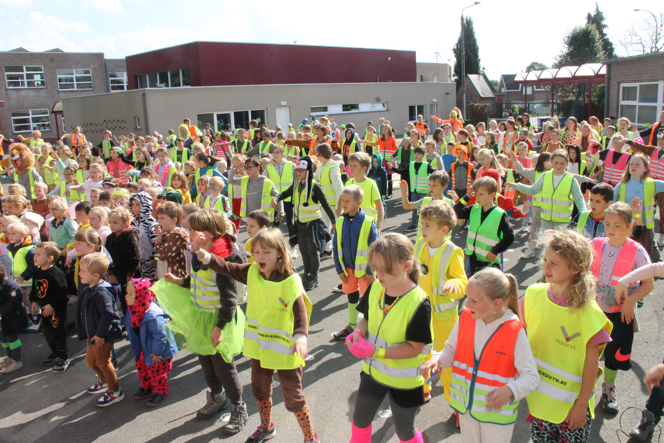 VIDEO. Sint-Vincentiusschool kleurt fluo voor STRAP-dans | Foto | hln.be