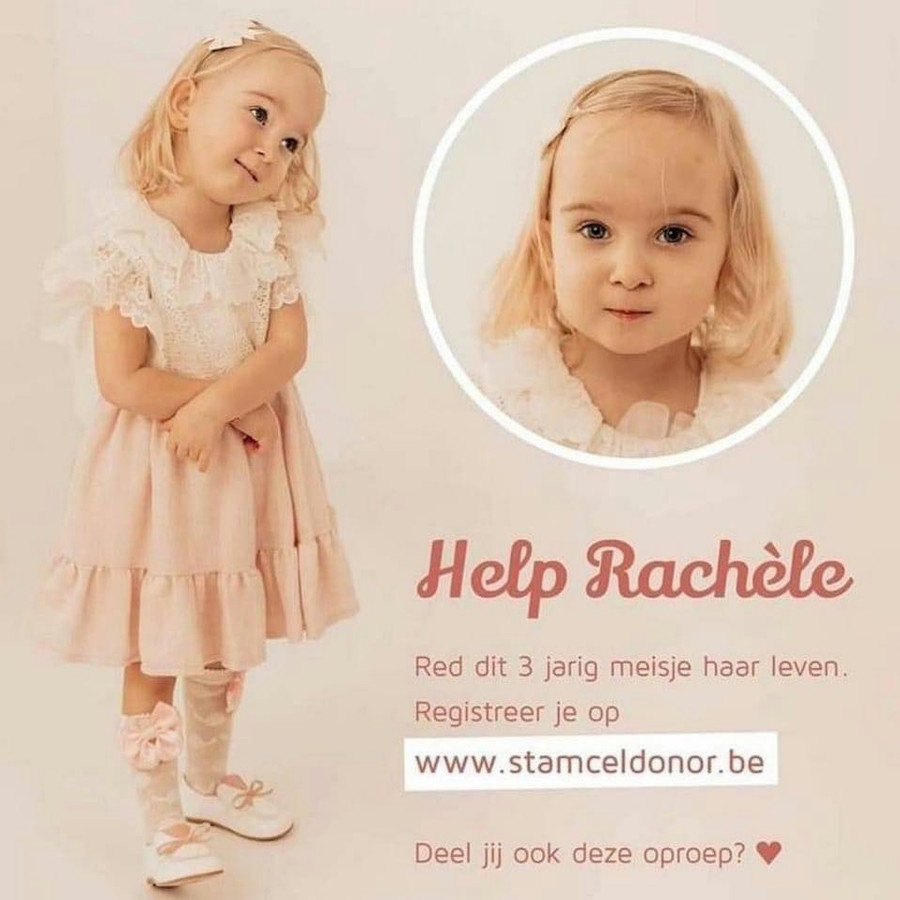 Ouders zieke Rachèle (3) doen ultieme oproep om stamceldonor te vinden ...