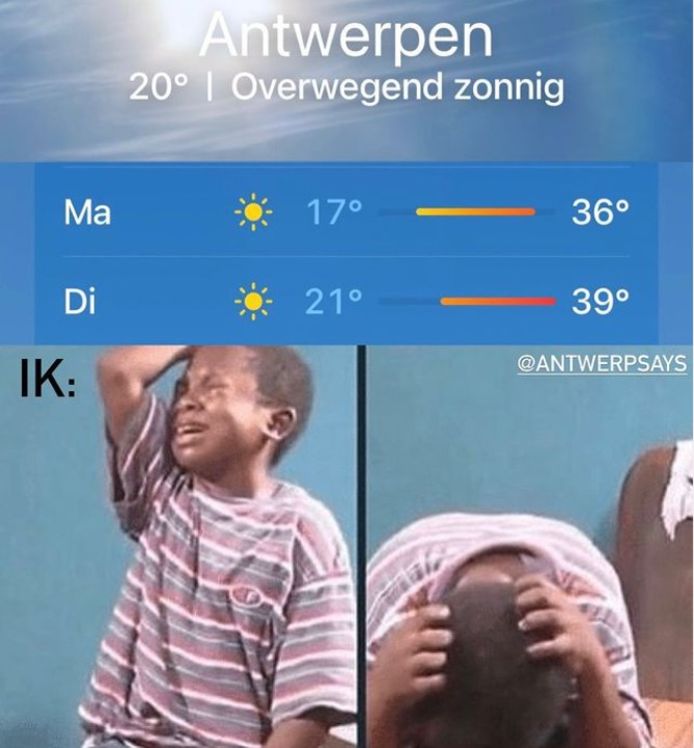 De hittegolf is misschien voorbij, maar de geestige memes erover zijn ...