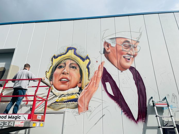 Muurschildering van Ilse en Kamiel krijgt kleur: “Ook Cyriel Troch ...