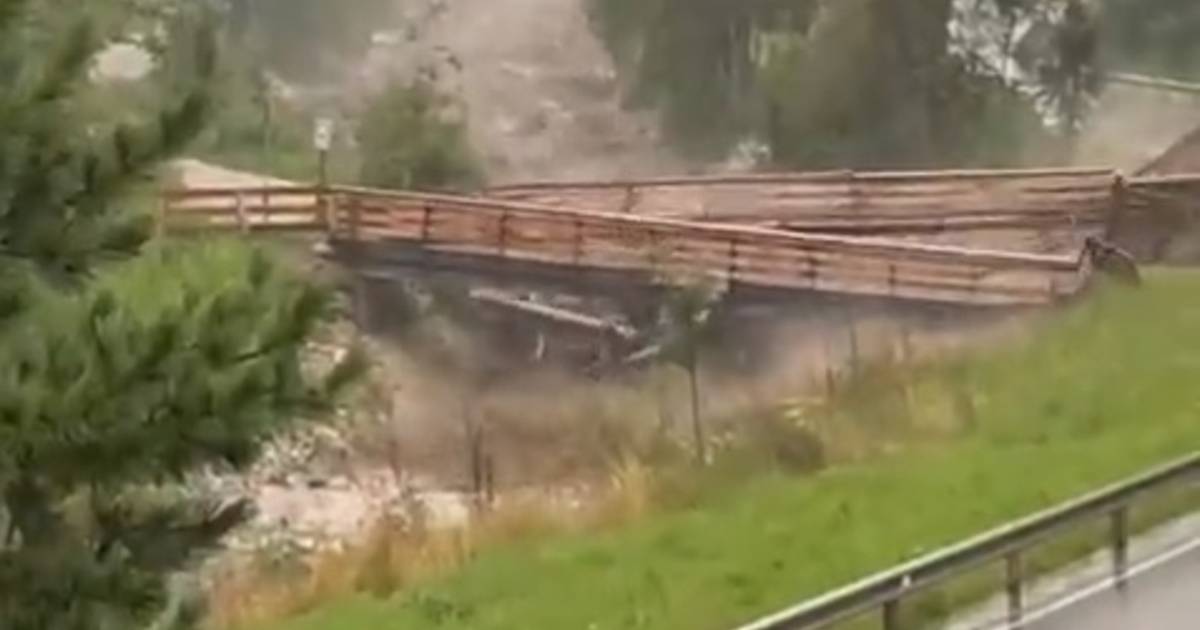 Violents orages en Italie: un torrent détruit un pont sur son passage ...