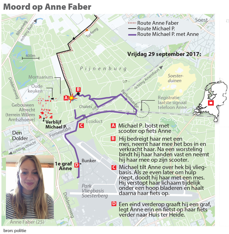 OM: Michael P. had vooropgezet plan om Anne Faber te doden | Foto | AD.nl