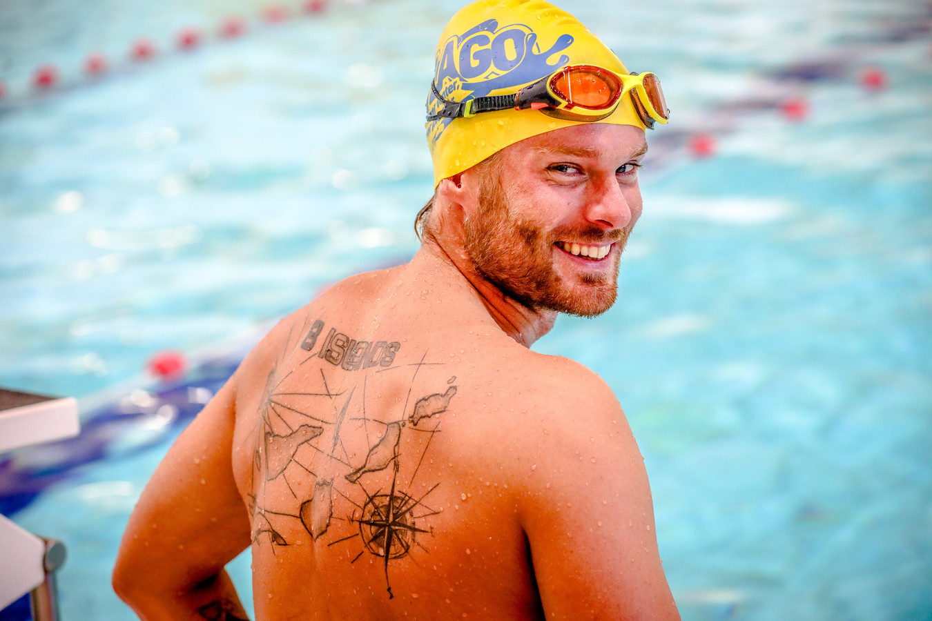 Dan toch nog even doorzwemmen... Matthieu Bonne heeft nog zeven ...