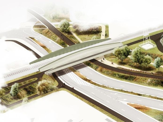 Lussensysteem, tunnel en fietsbruggen: zo zal het nieuwe kruispunt aan Brico eruit zien ...