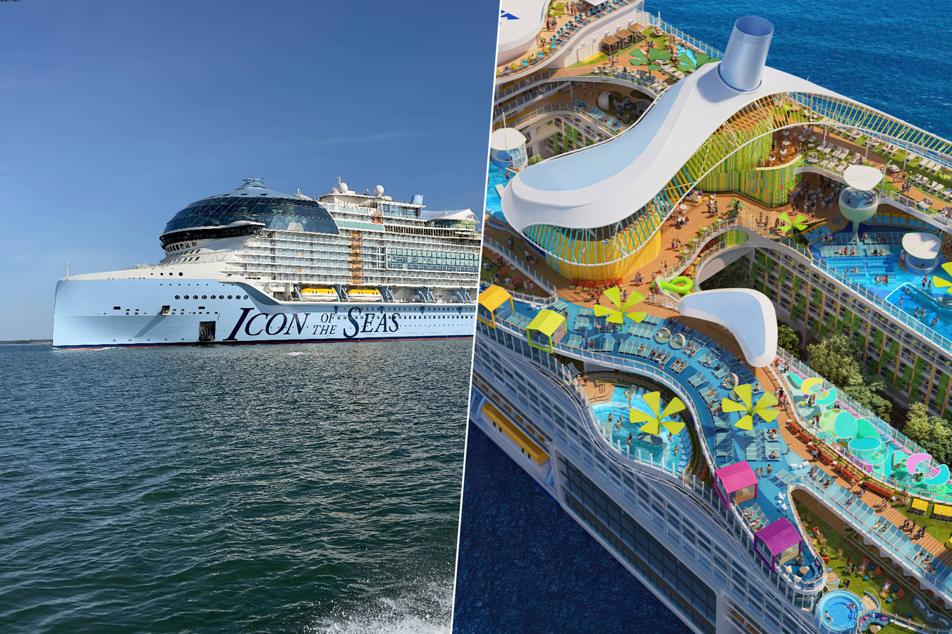 Kleurrijk cruiseschip Icon of the Seas breekt alle records: groter ...