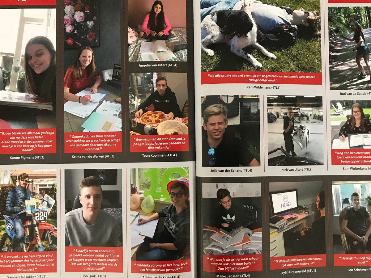 Uniek jaarboek Cambium: geen schoolfoto's maar ‘thuisselfies’ | Foto ...
