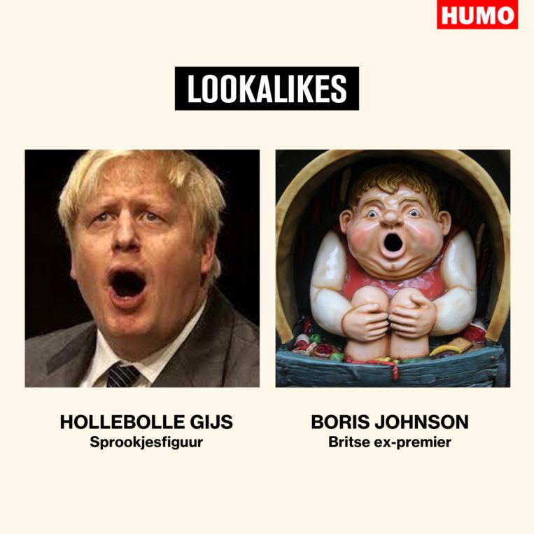 De lookalikes van de week met Boris Johnson en Hollebolle Gijs