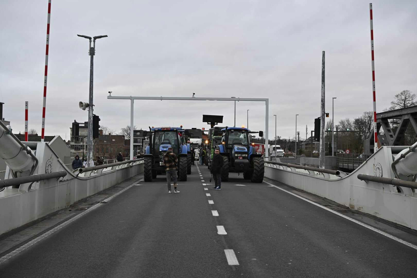 Boeren houden filterblokkade op Scheldebrug in Temse en delen melk ... Boeren houden filterblokkade op Scheldebrug in Temse en delen melk ...