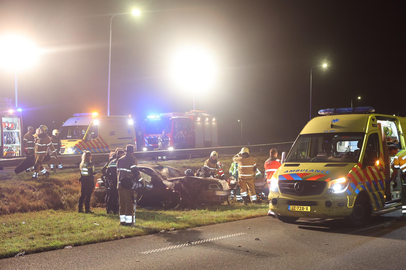 Vijf gewonden bij ongeval op N279 bij Berlicum, één slachtoffer (40 ...