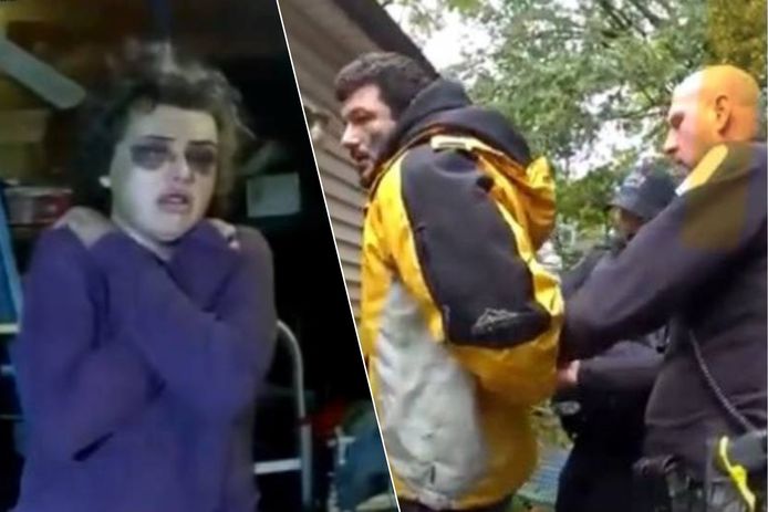 IJzingwekkende bodycambeelden tonen hoe bont en blauw geslagen vrouw ...