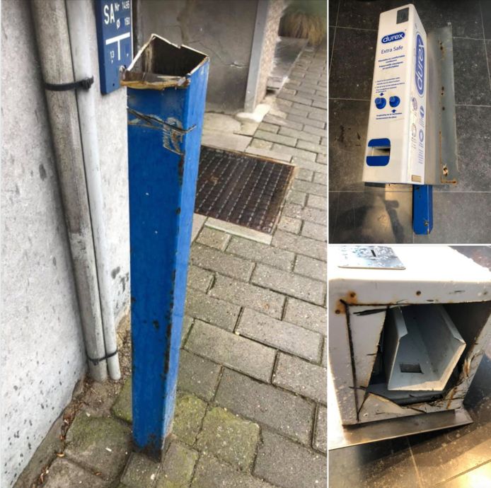 Nachtelijke dieven slopen condoomautomaat en stelen inhoud | Oudenaarde ...