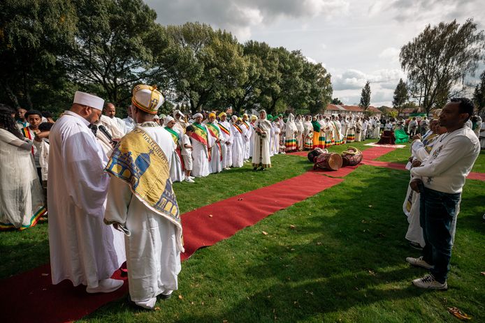 Ethiopische kerk viert voor het eerst het grote Meskel-feest in ...