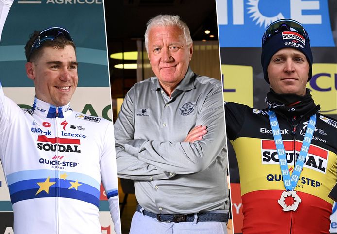 Patrick Lefevere geniet van de Italiaanse zon én van zijn sprinters ...