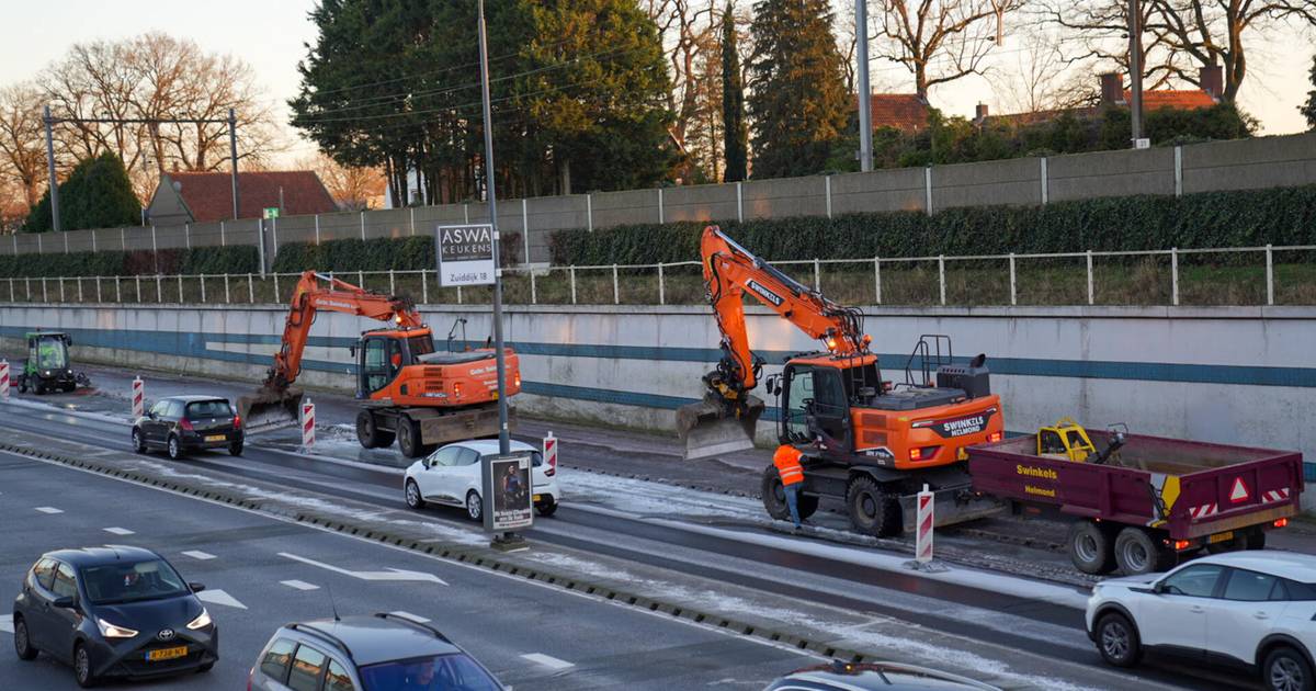 Deel Henri Dunant-tunnel in Helmond afgezet door ijs op de weg ...