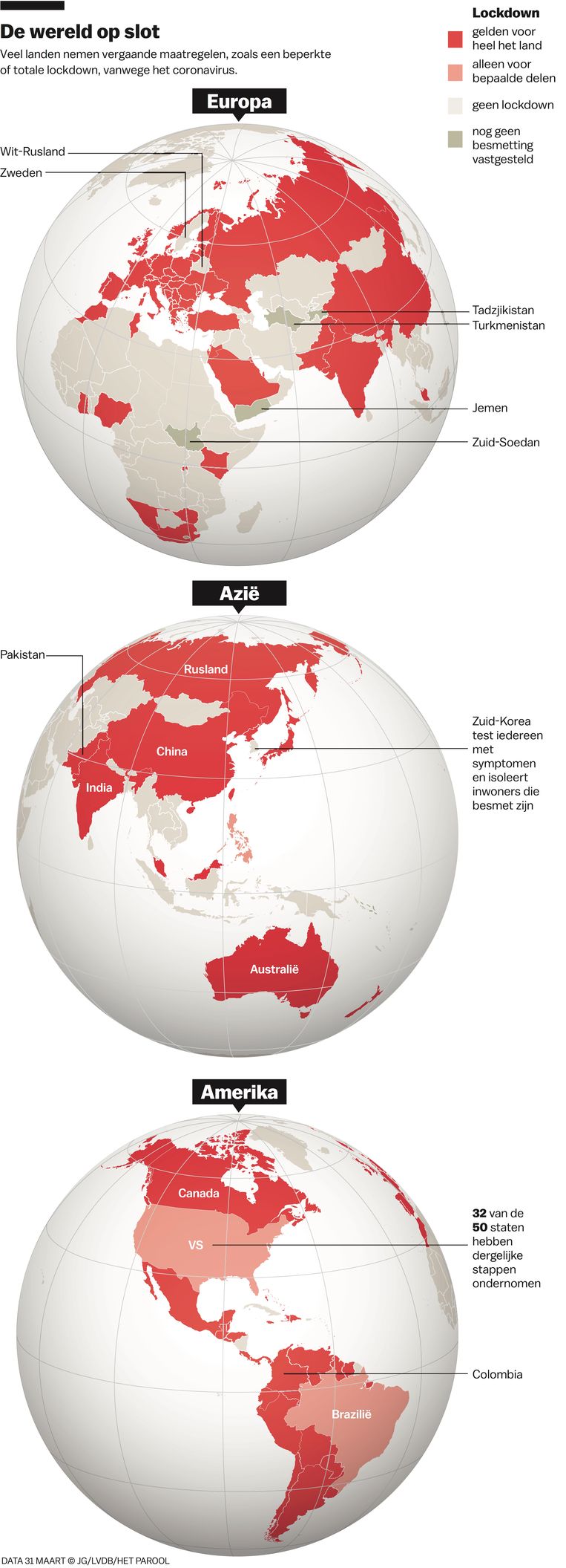 Een derde van de wereldbevolking maakt pas op de plaats | Het Parool