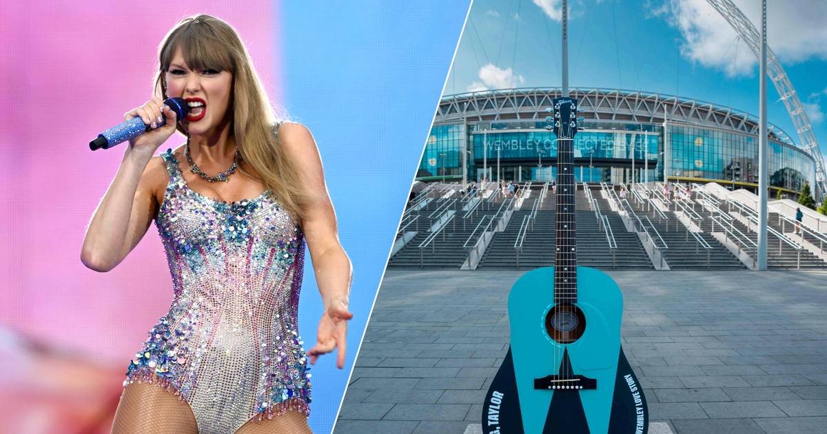 Taylor Swift krijgt speciale gitaar van Wembley voor recordaantal shows ...