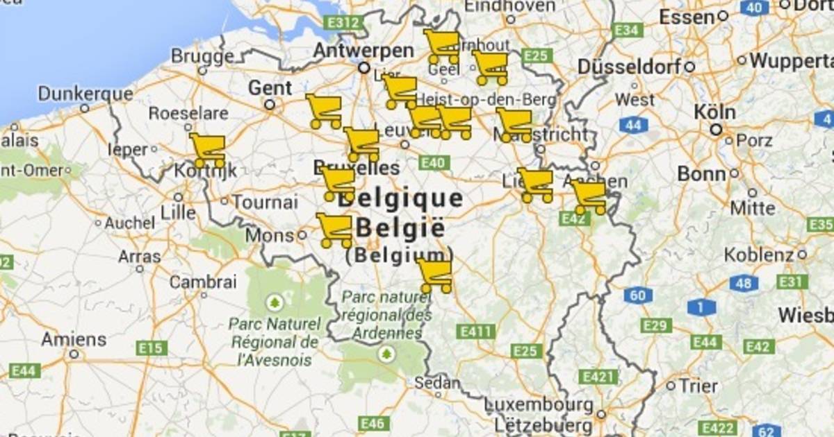In kaart: Deze 14 Delhaize-vestigingen moeten sluiten | Economie | hln.be