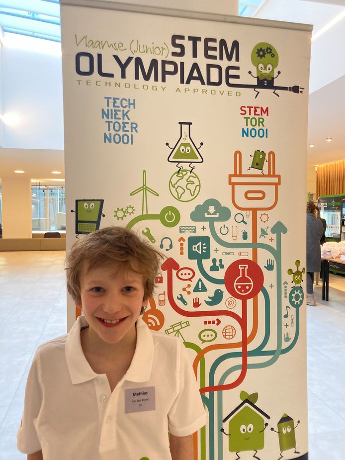 ‘MegaMathias’ (11) van ’t Meivisje wint goud op Vlaamse Technologie ...