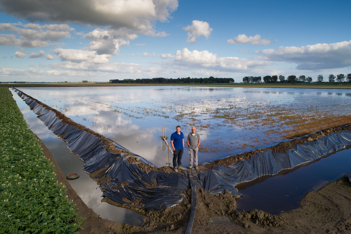Tien voetbalvelden onder water tegen het stengelaaltje | Foto ...