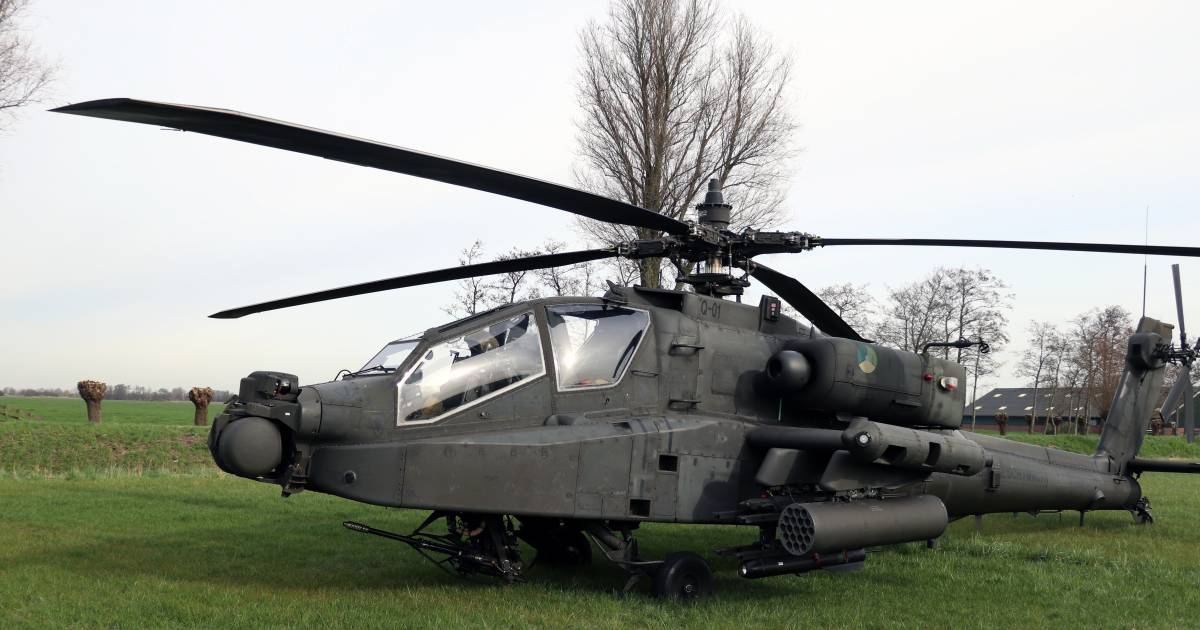 Apache van vliegbasis Gilze-Rijen maakt voorzorgslanding in weiland ...