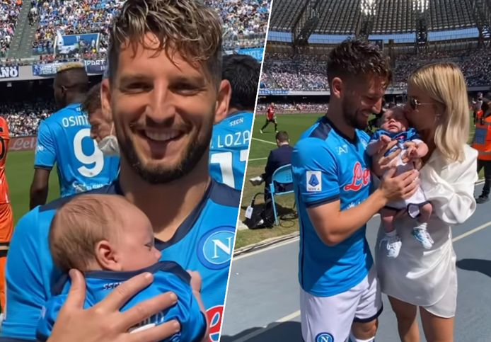 Prachtig moment: Dries Mertens en Kat Kerkhofs stellen zoontje Ciro ...
