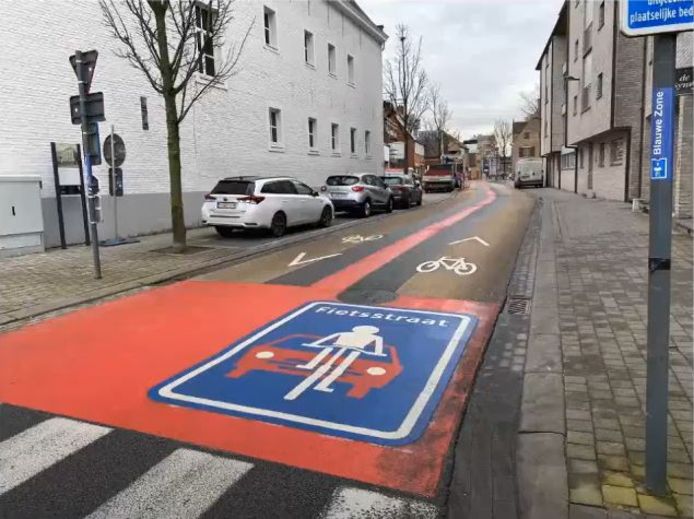 Vanaf april wordt belijning voor 6 km aan extra fietsstraten ...