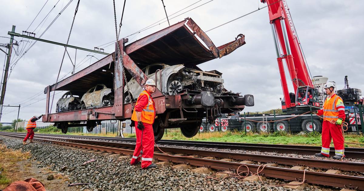 Monsterklus in Etten-Leur om uitgebrande treinwagons van spoor te ...
