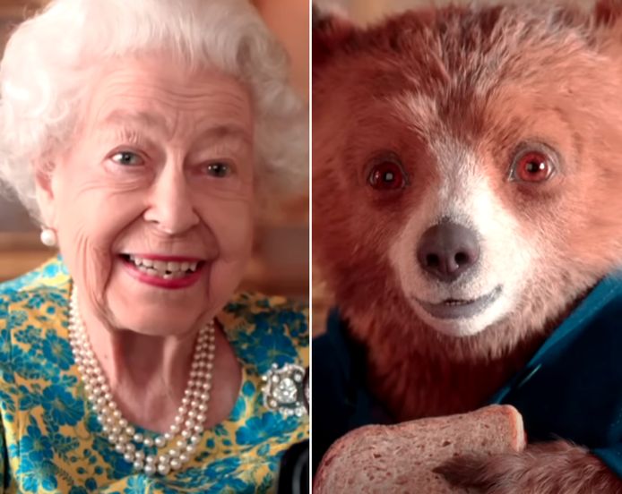 Engeland smelt: Queen ontmoet beertje Paddington en onthult wat er in ...