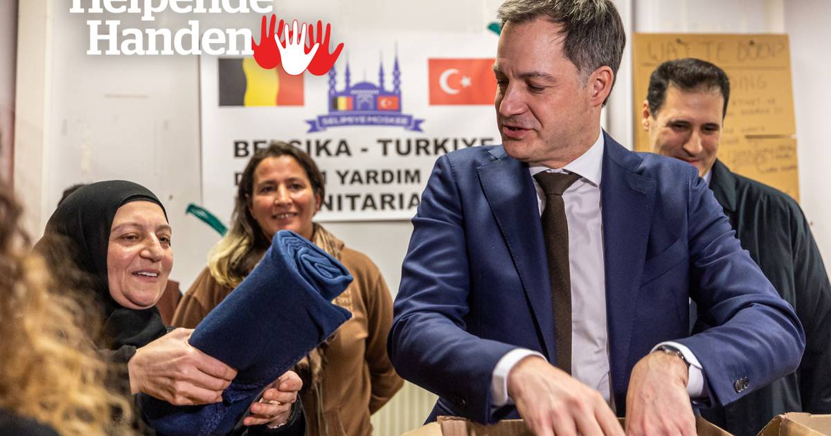 Premier De Croo bezoekt grootschalige inzamelactie van Turkse ...