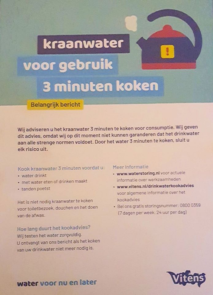 ‘Poepbacterie’ in leidingwater Apeldoornse wijk De Maten: ‘Kraanwater ...