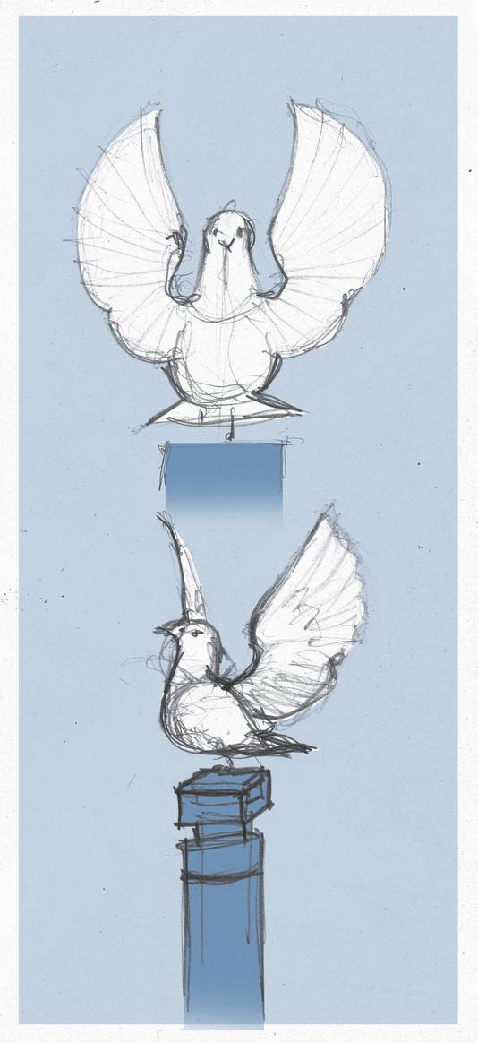 De Duif landt weer op zijn meerpaal in de Eemhaven (en nu is ’ie van ...