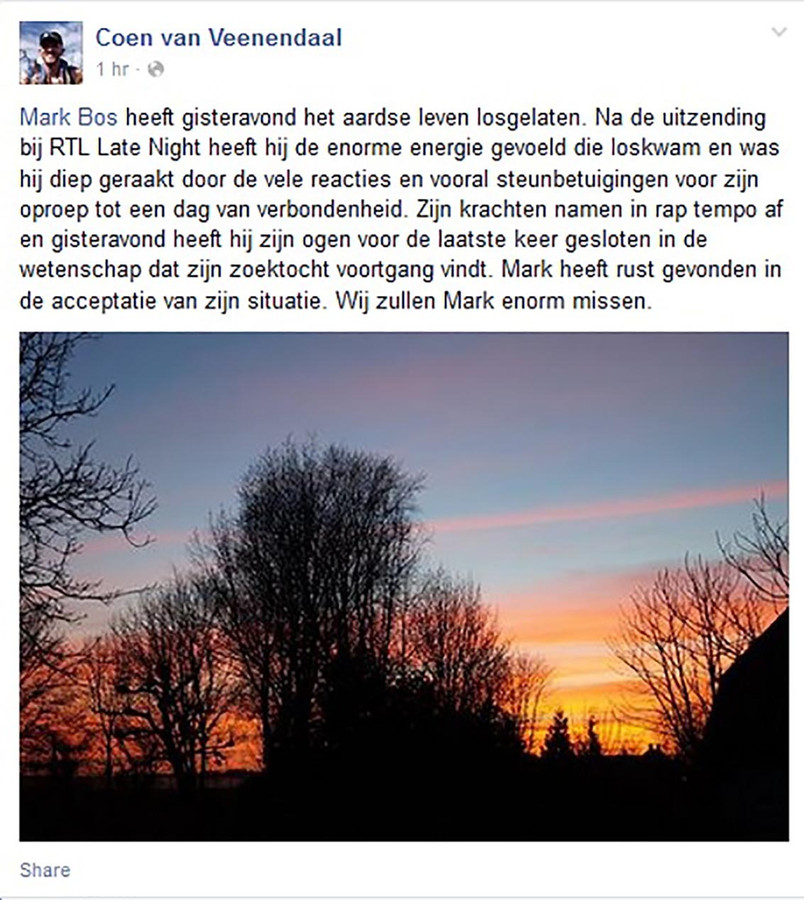 Terminaal zieke journalist Mark Bos (49) overleden | Foto | AD.nl