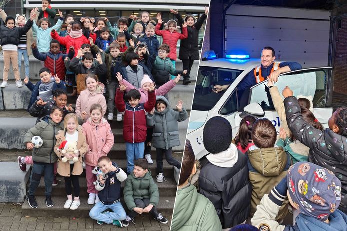 Leerlingen Broederschool krijgen agent op bezoek: “We mochten zelfs ...