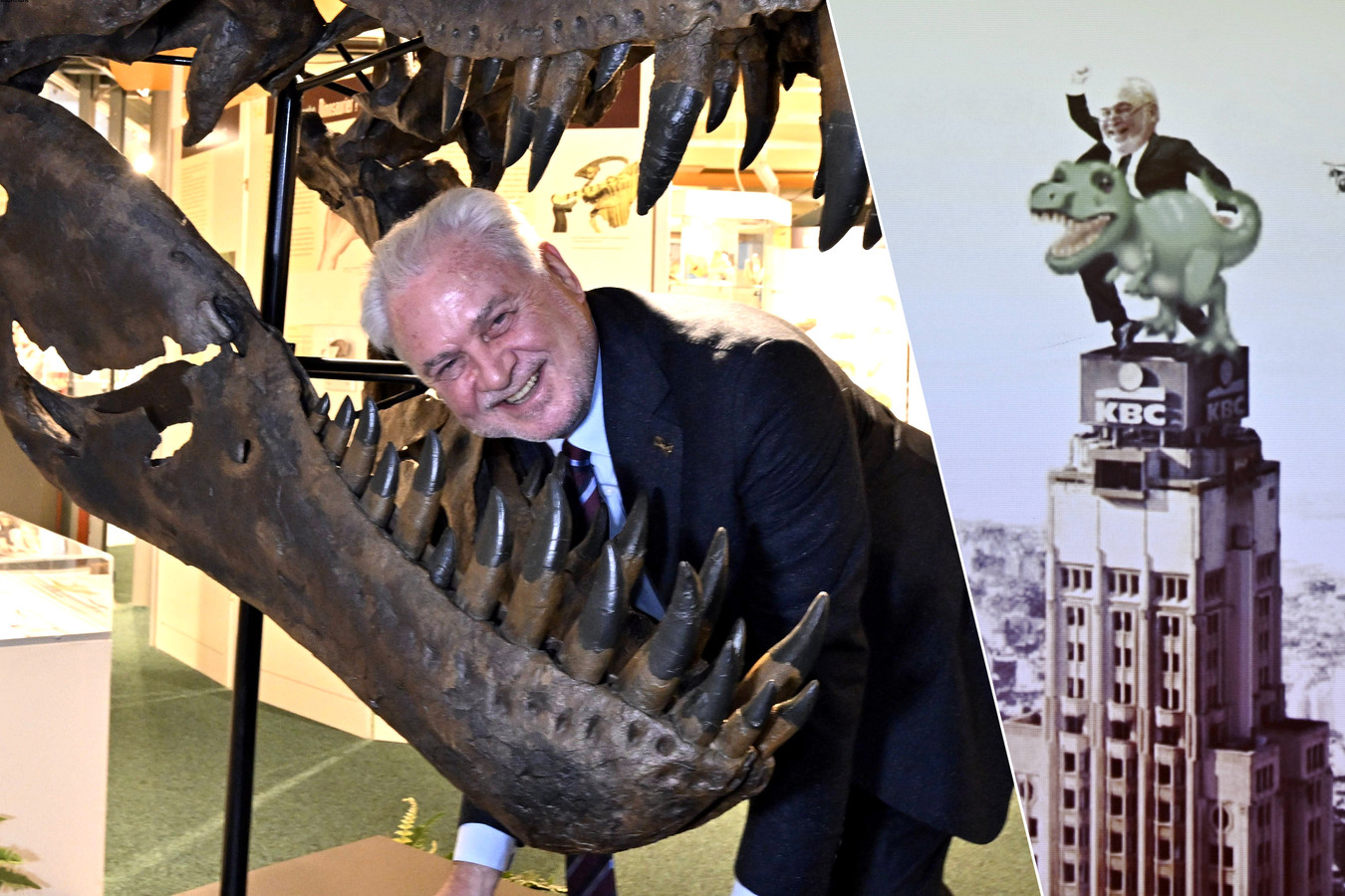 IN BEELD. Fernand Huts bezoekt zijn eigen T-rex in Zwitsers museum ...