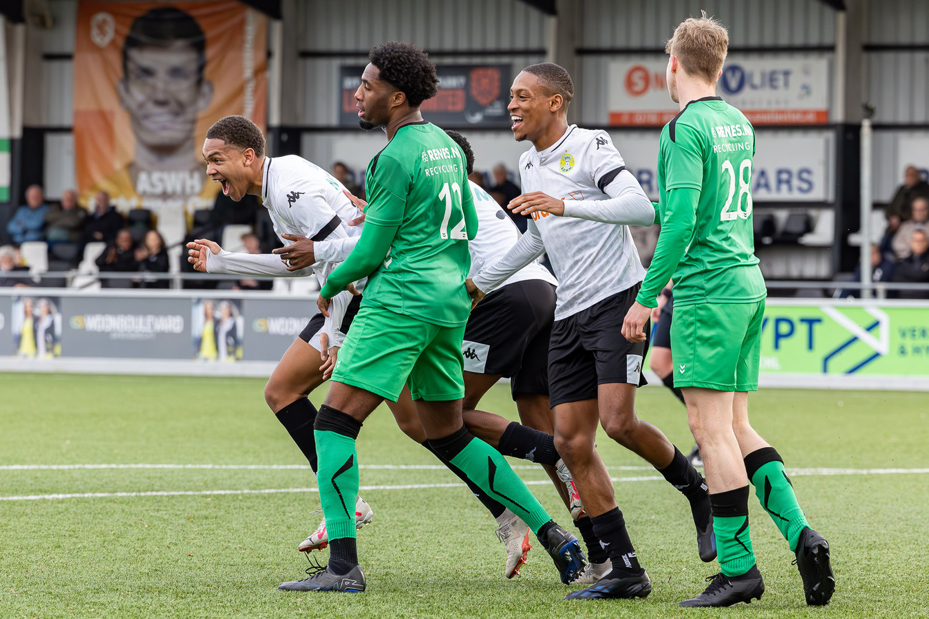 ASWH knokt zich naar zege op Heerjansdam: ‘Zwaarbevochten? Ja, omdat we ...