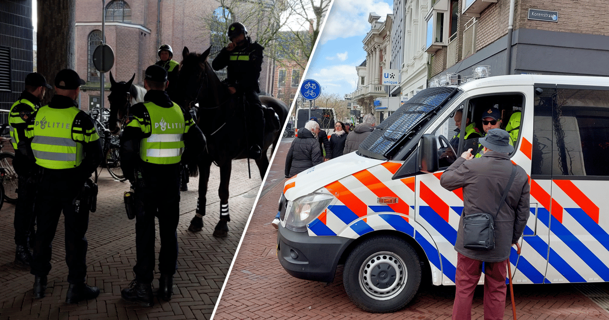 Arnhem staat blauw van de politie voor verboden koranverbranding: ‘Kijk, alweer drie ...