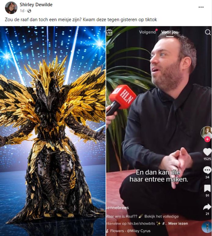 Wie verschuilt zich achter het masker van Raaf in ‘The Masked Singer ...