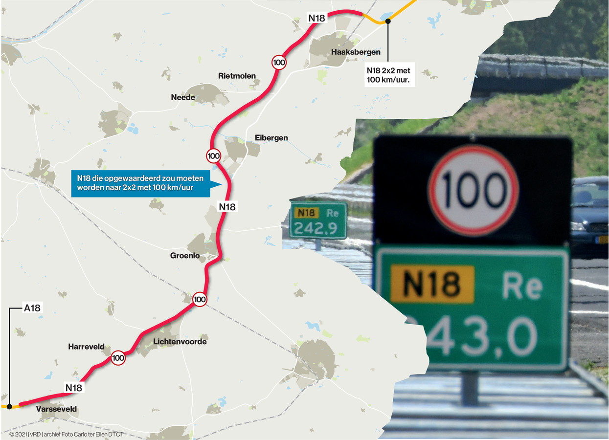 N18 wordt niet volledig vierbaans; Achterhoek laat ‘onrealistisch ...