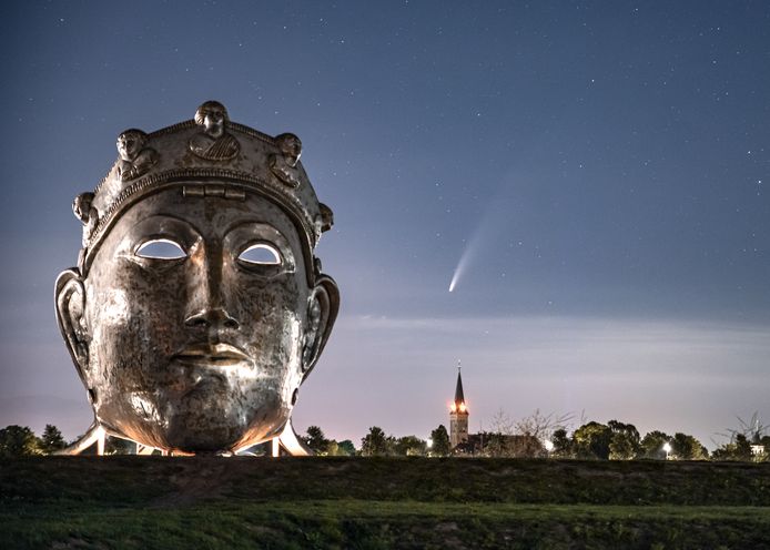 'Iconisch masker van Nijmegen moet op stadseiland blijven': kunstenaar ...