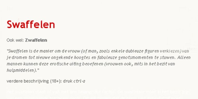 Swaffelen uitgeroepen tot woord van het jaar | De Morgen