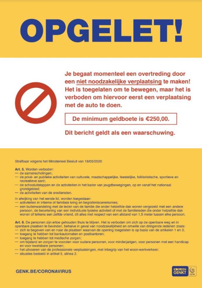 Parkeren in Genk tijdelijk gratis, maar verboden nabij natuurgebieden ...