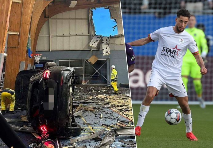 Leuven neemt voetballer die met auto sporthal binnenvloog in genade aan ...