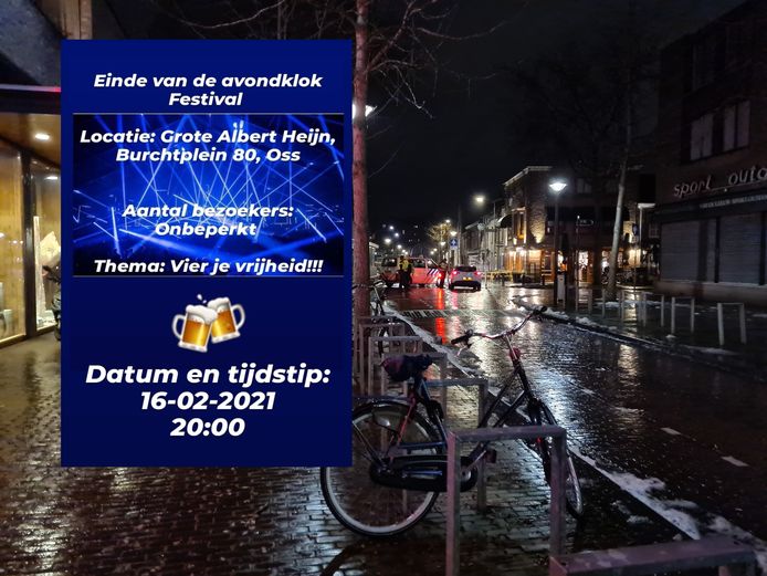 Grote groep jongeren verzamelt zich in Oss voor einde-van-de-avondklok ...