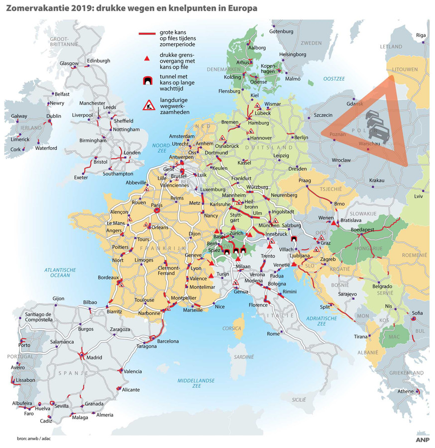 Dit weekend vertrekken vele vakantiegangers op reis: druk verkeer ...