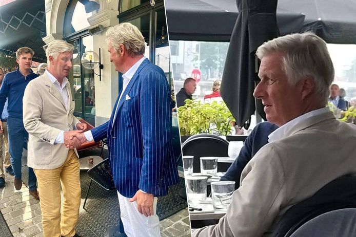 En plots zit de koning op je terras ... Koning Filip luncht bij U Eat ...