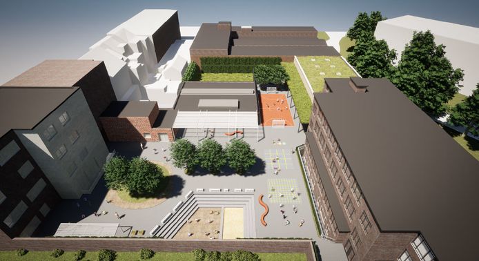 Gatz legt eerste steen voor renovatie en turnzaal van uitgebreide ...